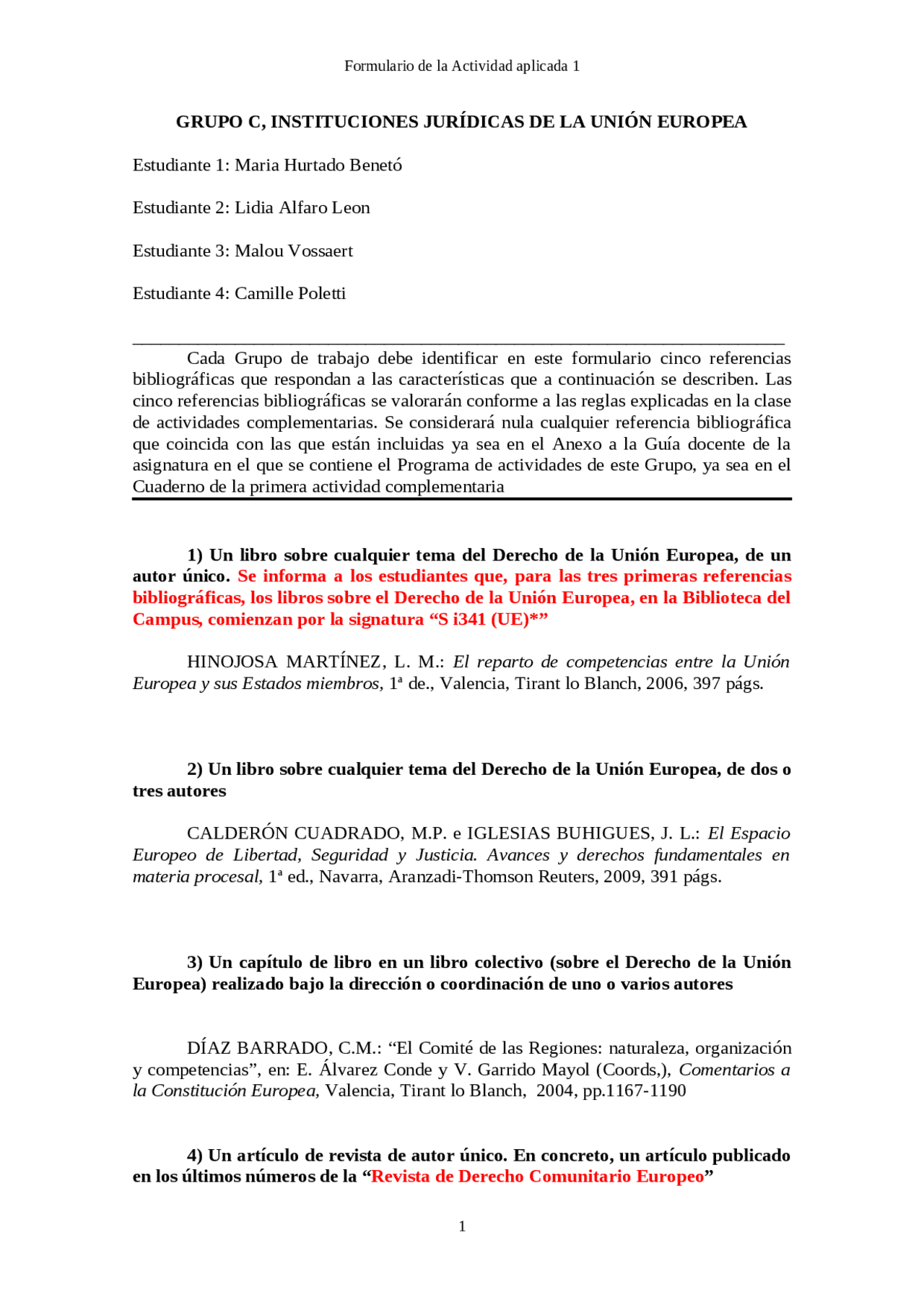 Actividad aplicada IJUE - Docsity