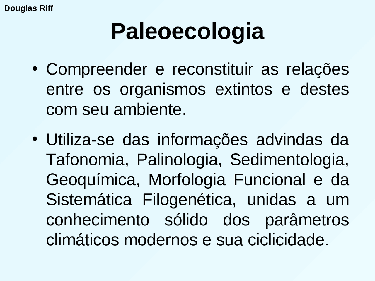 Conceitos em Paleoecologia - Docsity