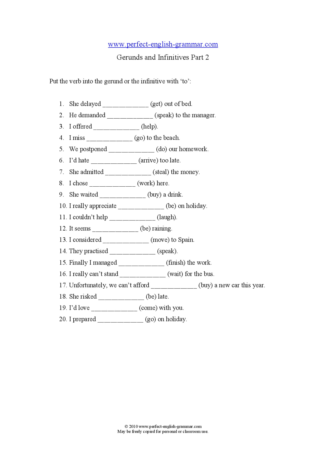 Apuntes De Inglés Gramatica Ejercicios De Inglés Docsity