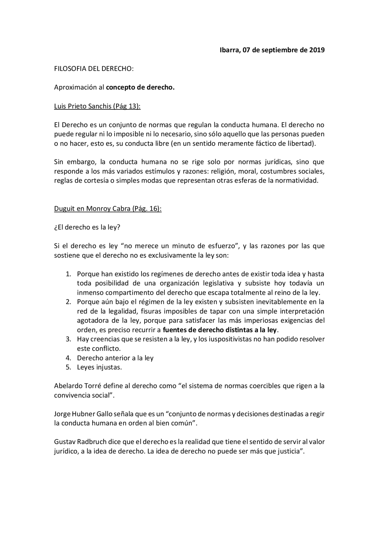 Que es ley y que es general, - Docsity