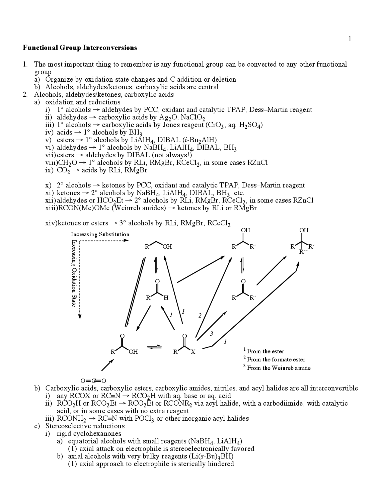 Functional Group Interconversions | CHE 535 - Docsity