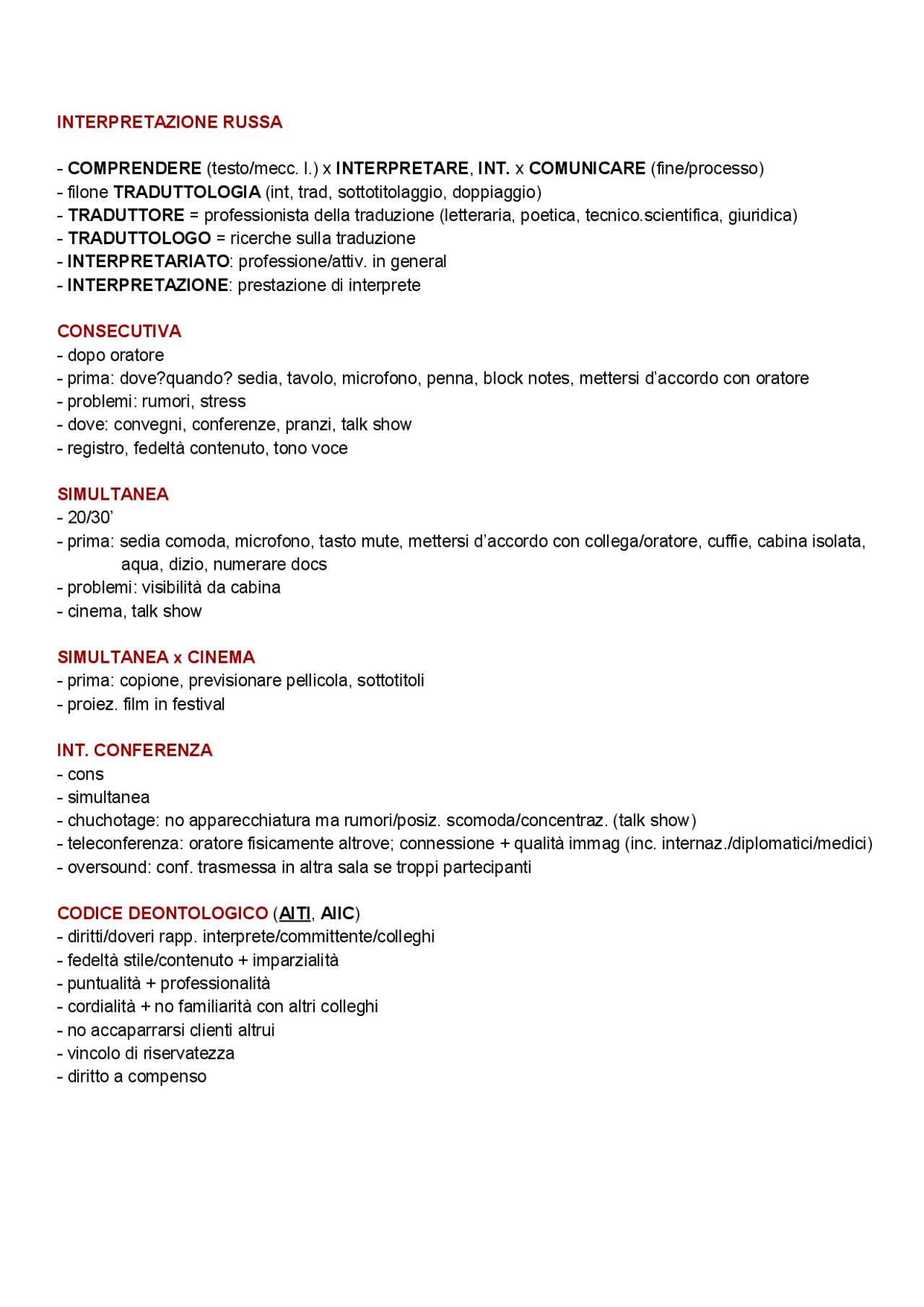 Teoria Di Interpretazione Docsity