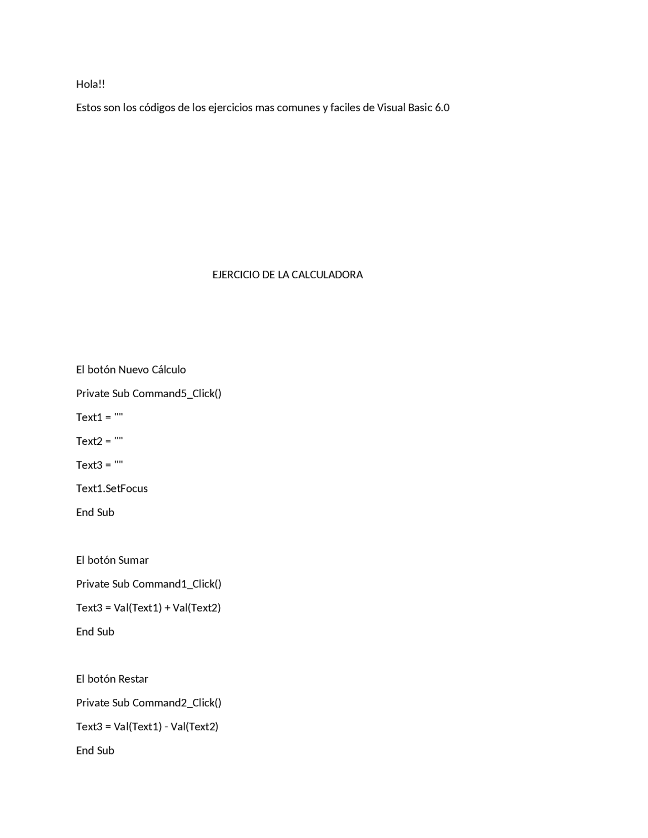 Codigosvisualbasic Docsity
