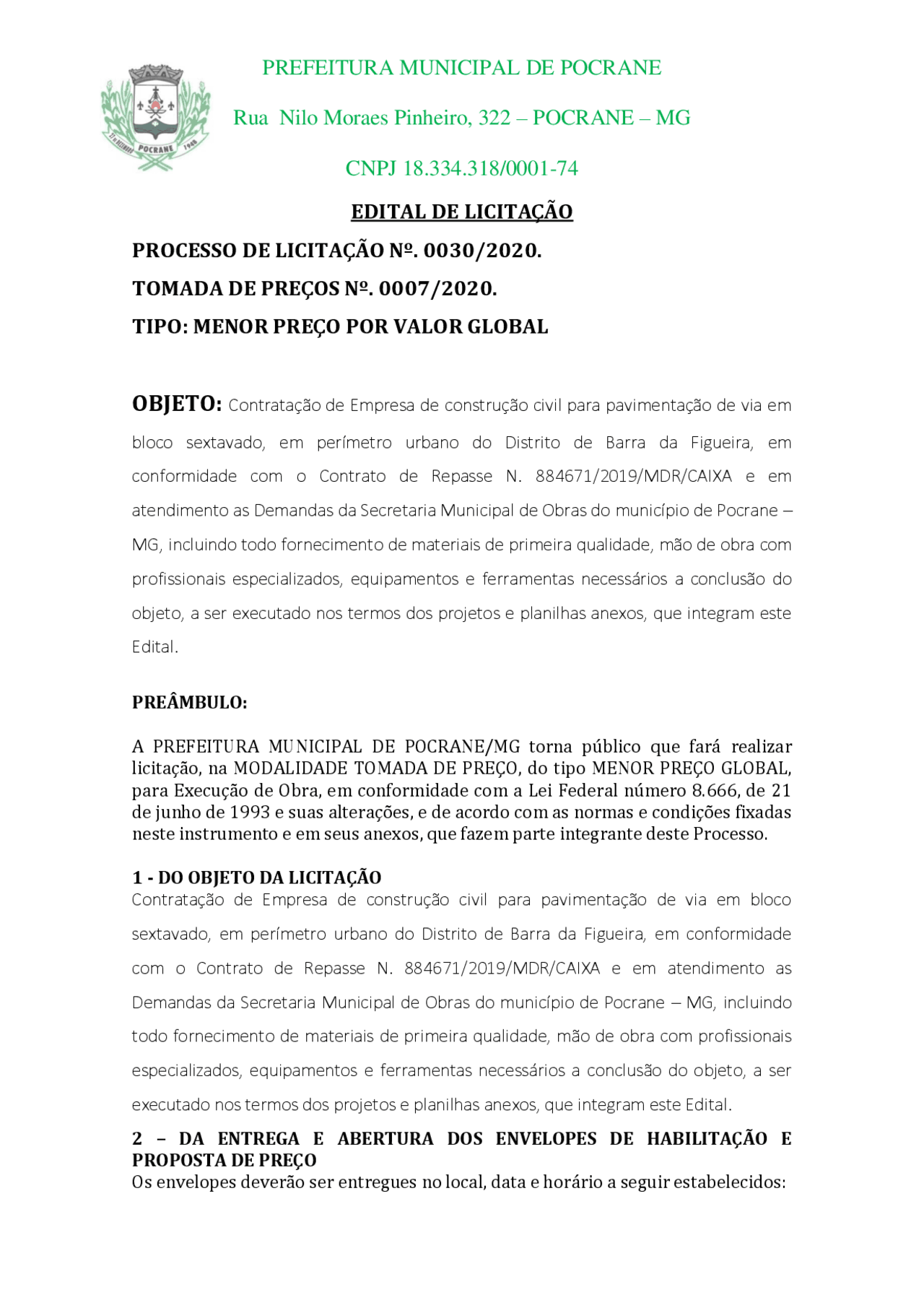 Modelo de edital pra licitar - Docsity