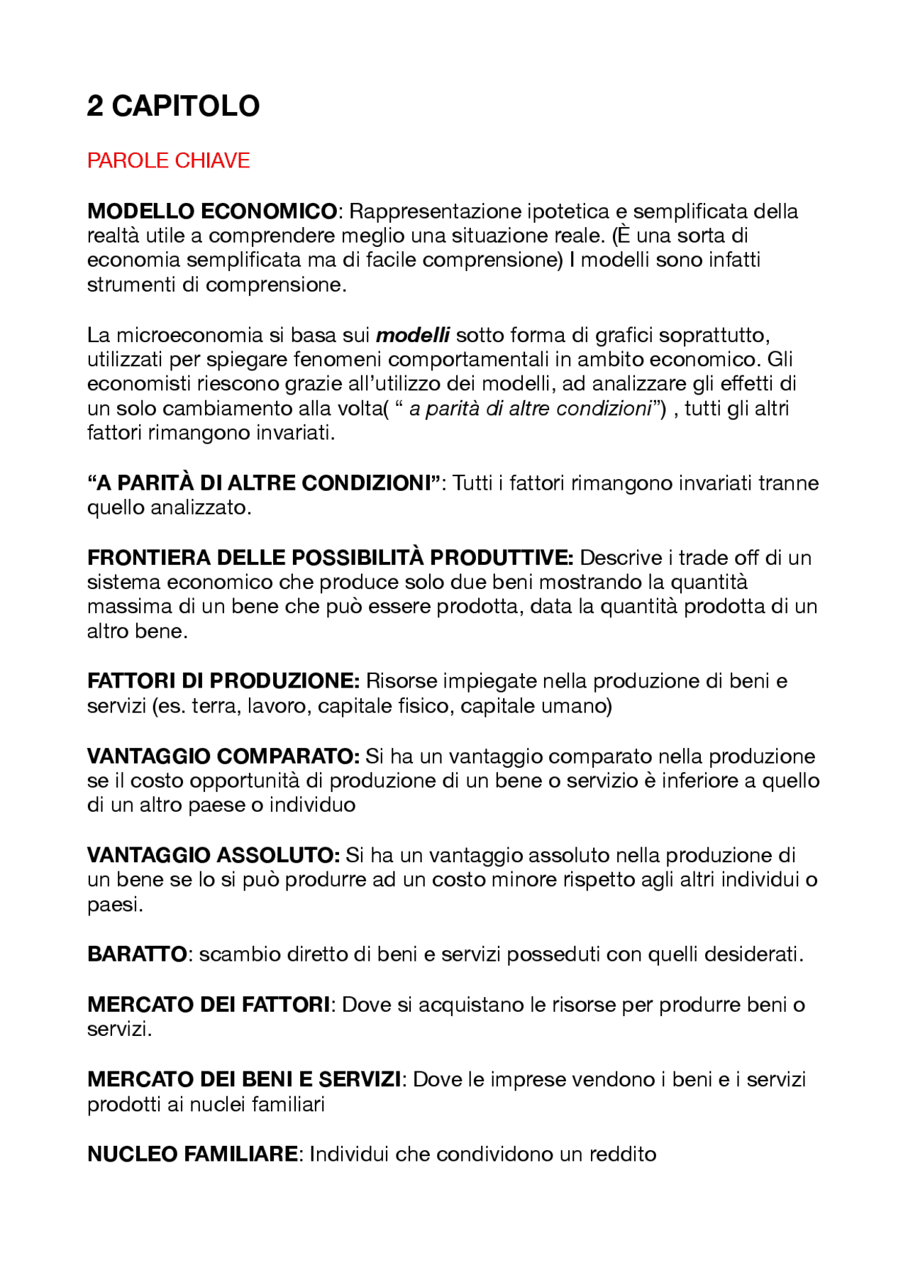 2 Capitolo Microeconomia Docsity