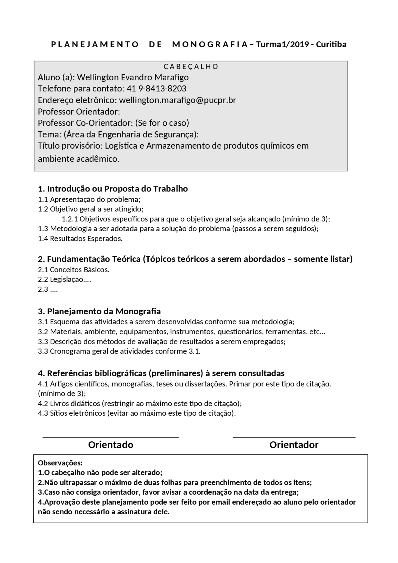Template De Formatação Para Tcc 2020 Docsity
