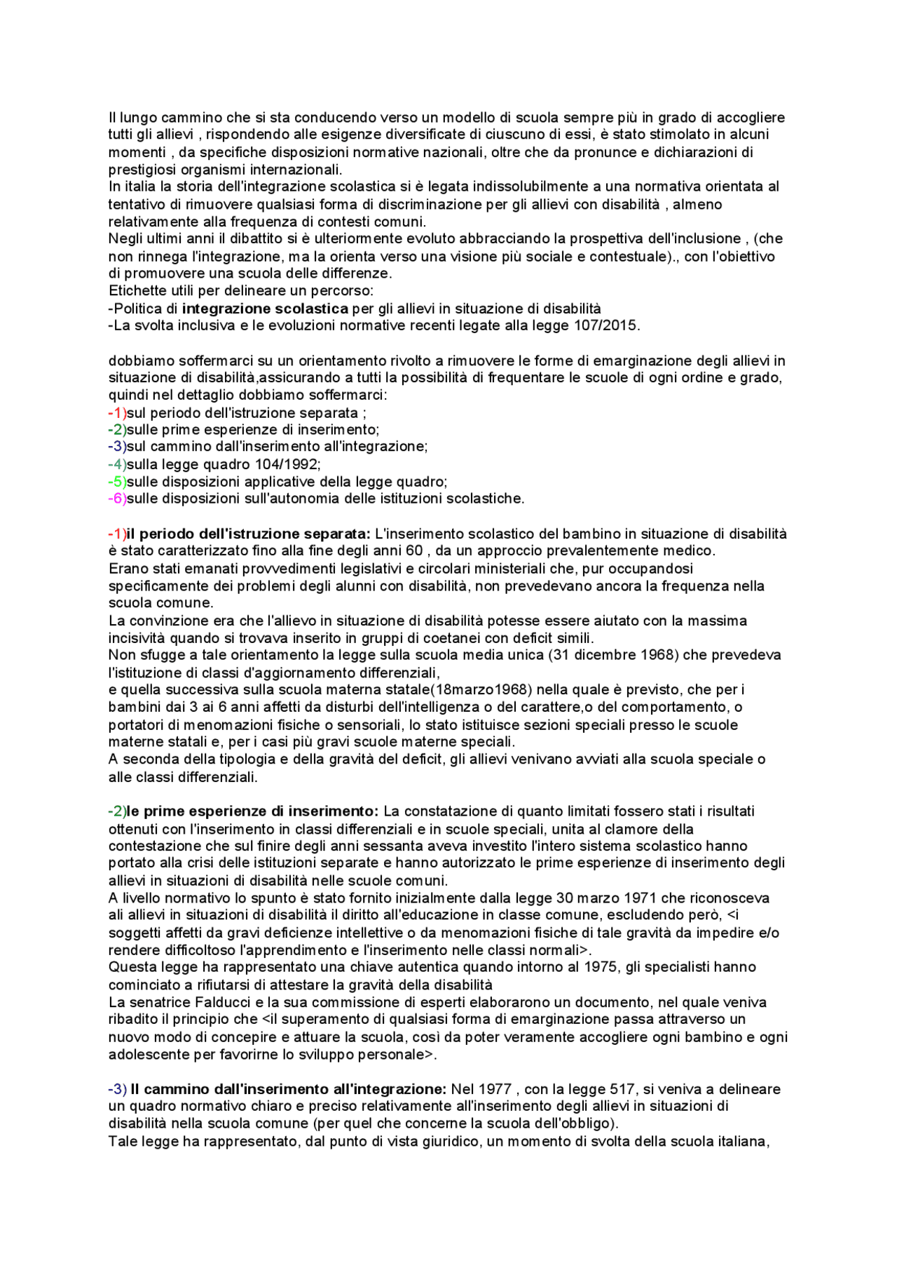 Didattica Speciale E Inclusione Scolastica Dispense Di Didattica