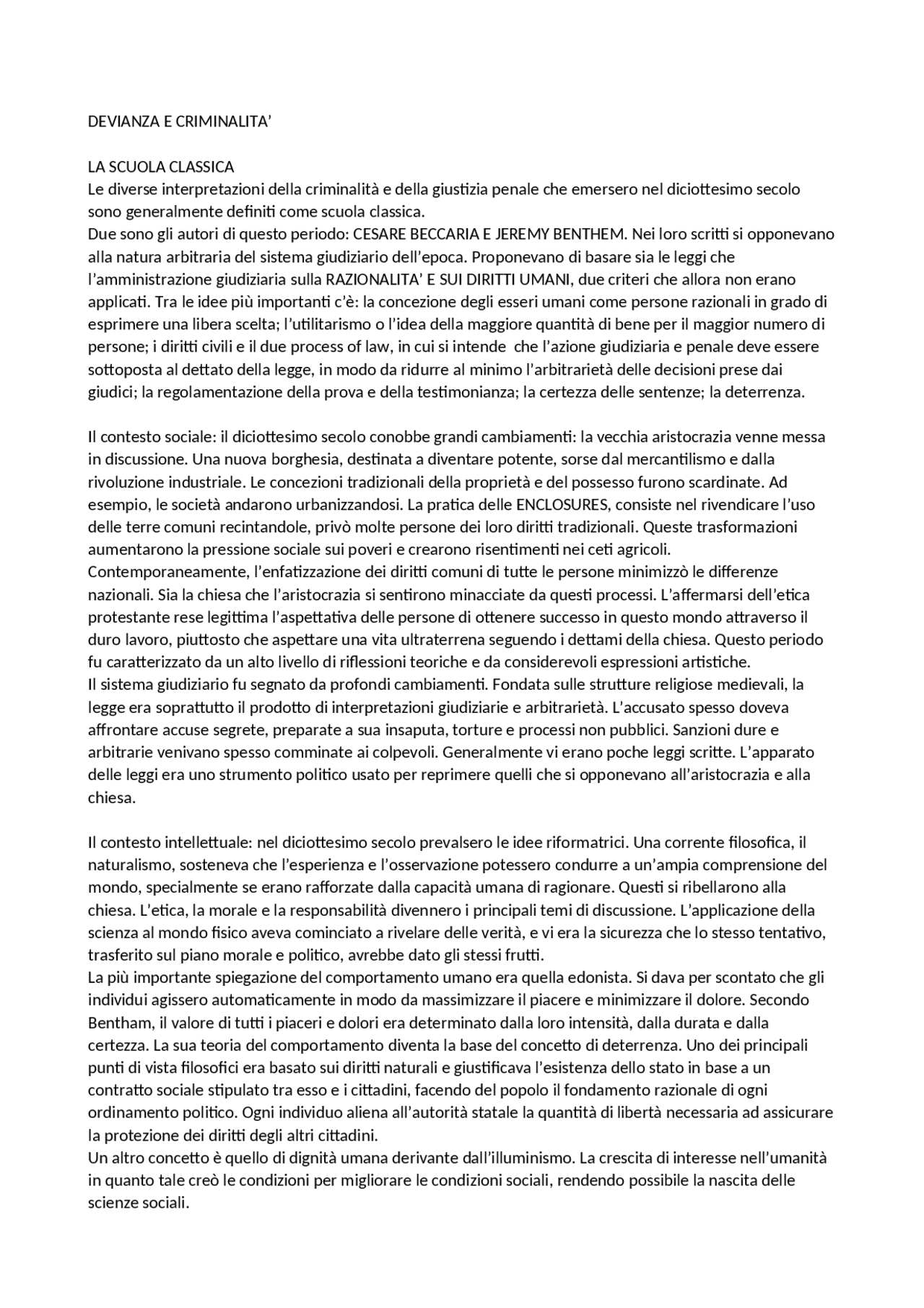 Devianza E Criminalità Williams E Mcshane Docsity