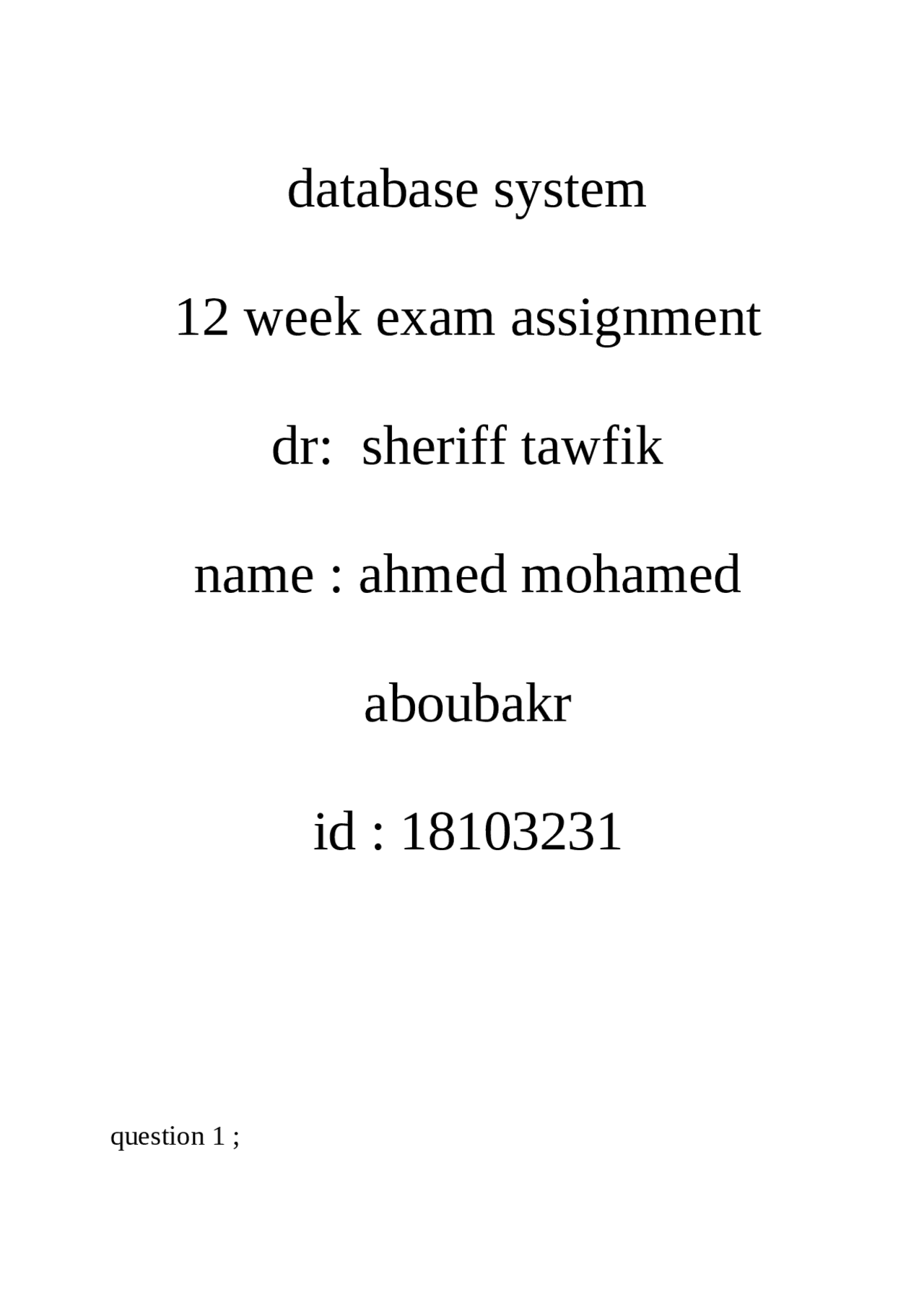 Database System Programming Docsity