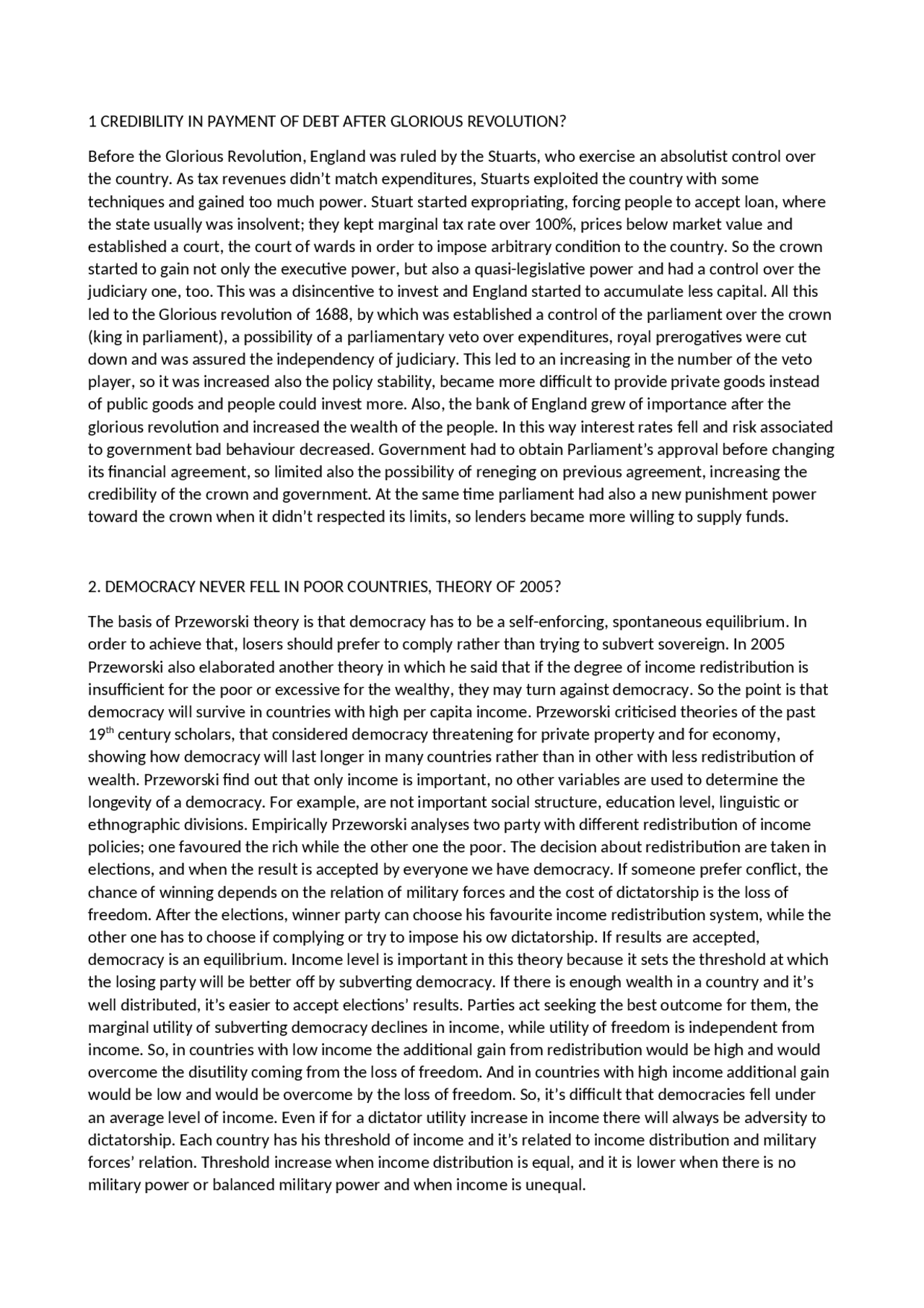 Domande positive political theory - Docsity