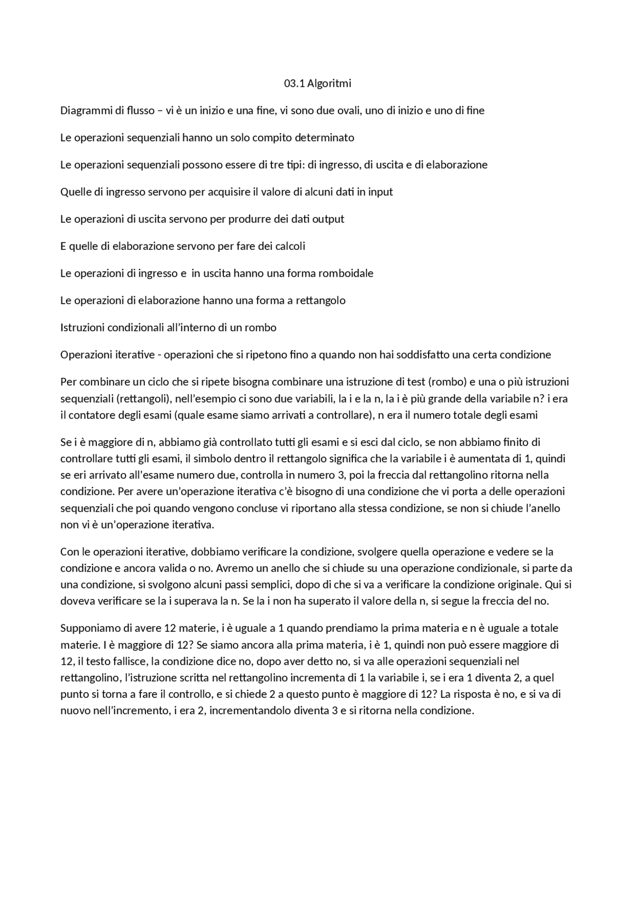 Lezione Sugli Algoritmi Seconda Parte Docsity