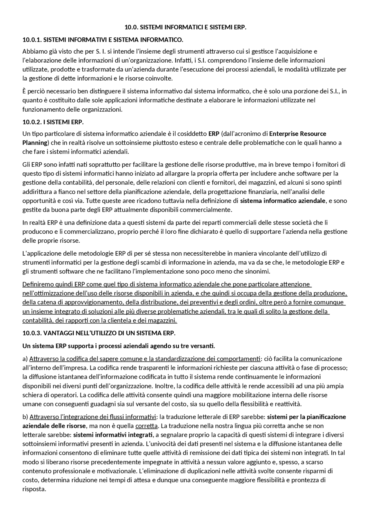 Sistemi Di Enterprise Resource Planning Erp Docsity