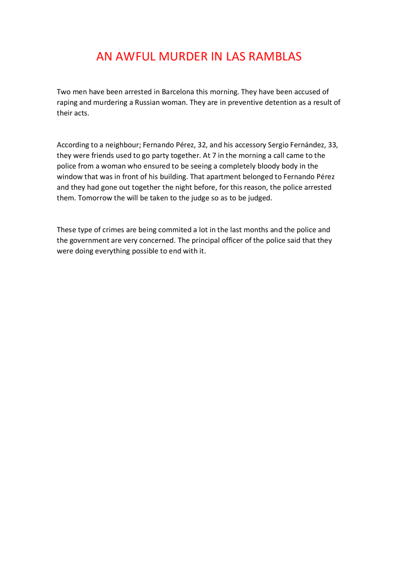 Writing a news report - Docsity