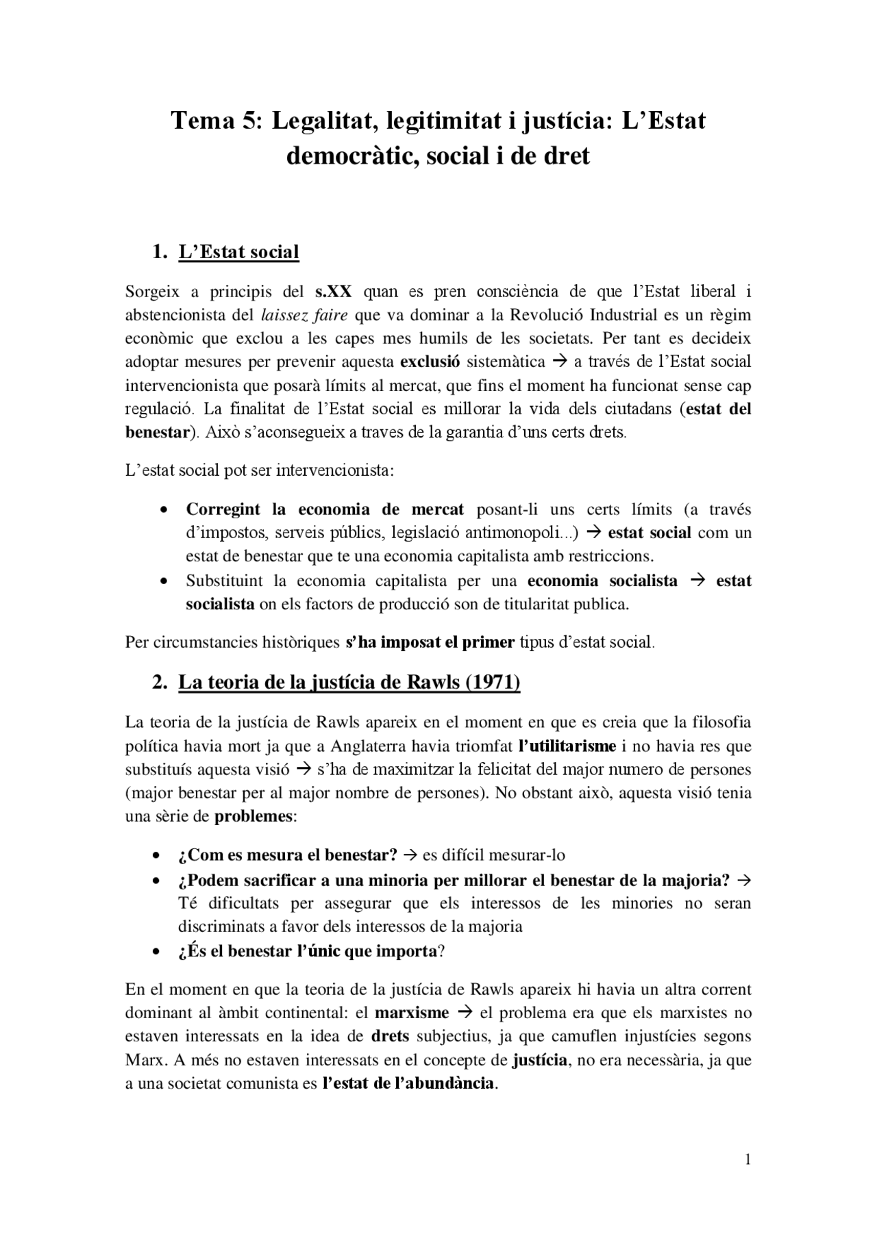 Tema 5 Intro Al Dret Ciències Polítiques Docsity