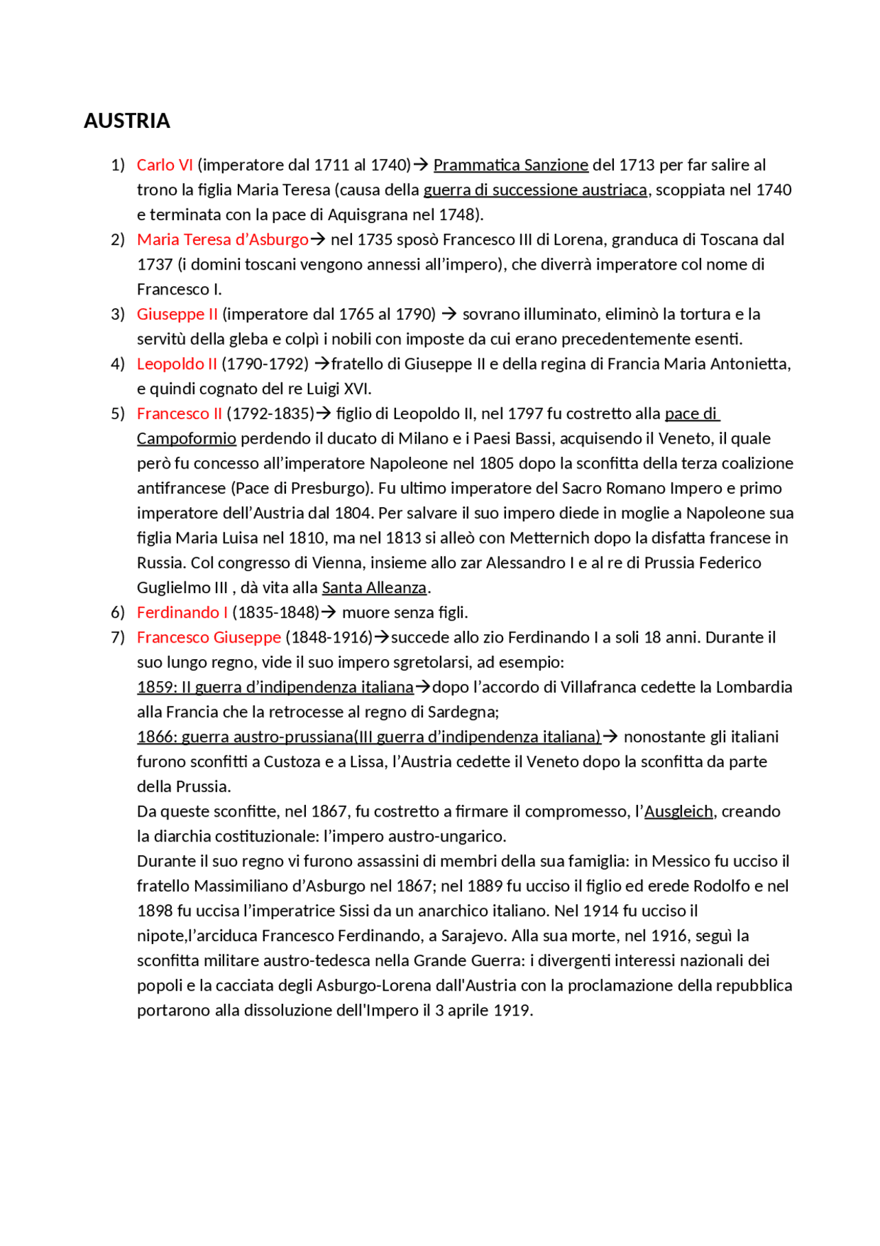 Storia del Risorgimento - Docsity