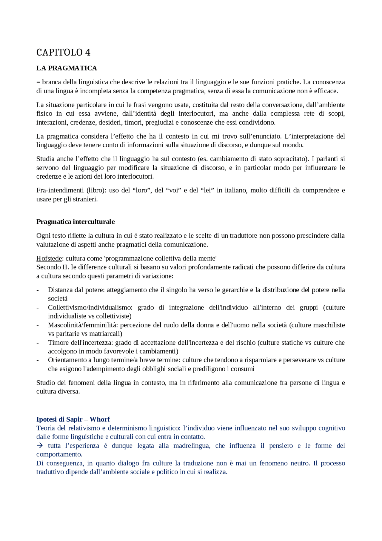 Appunti Linguistica Applicata Docsity