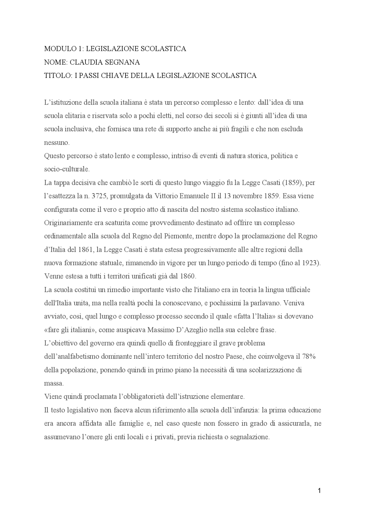 Legislazione Scolastica Docsity