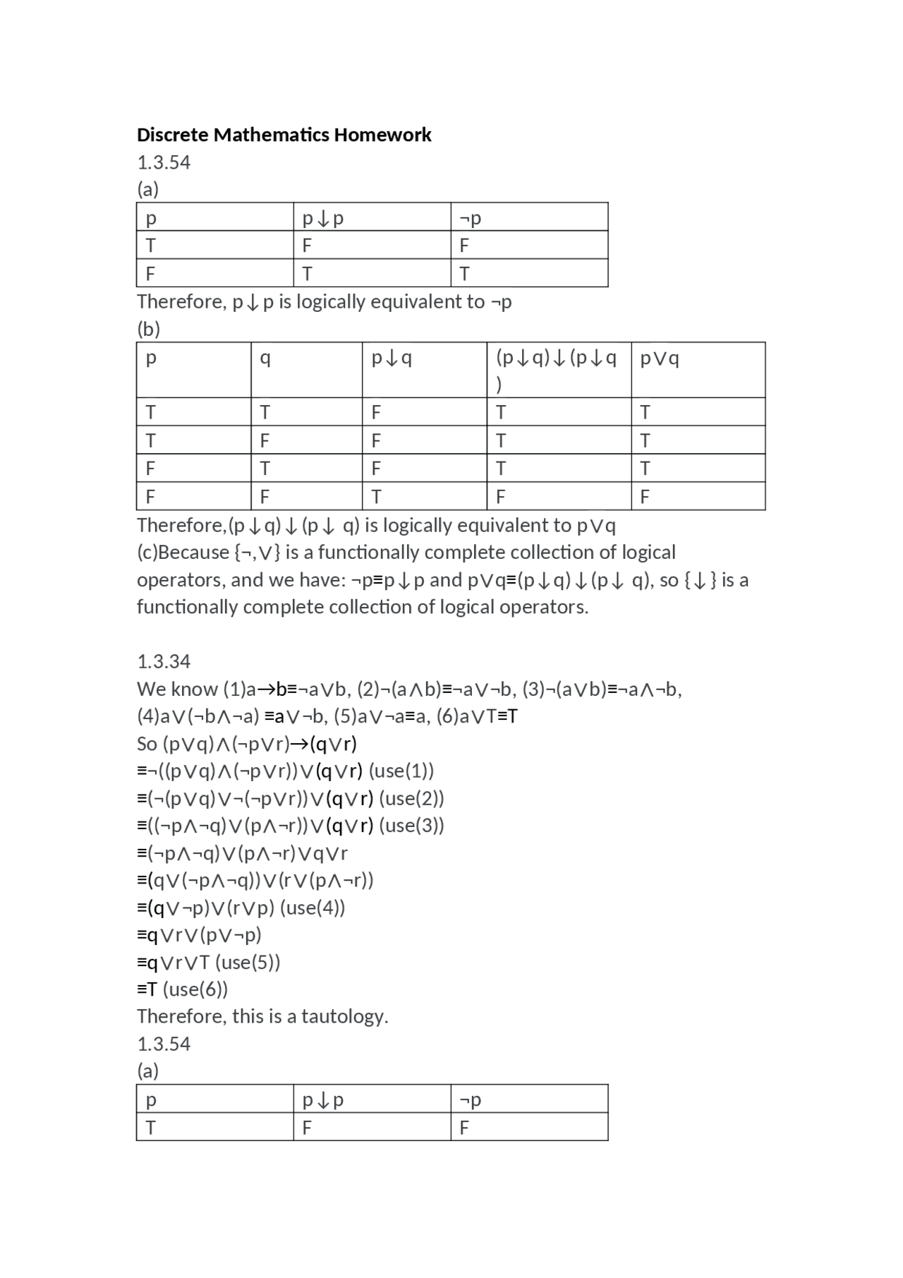 Discrete Mathematics Practice Docsity