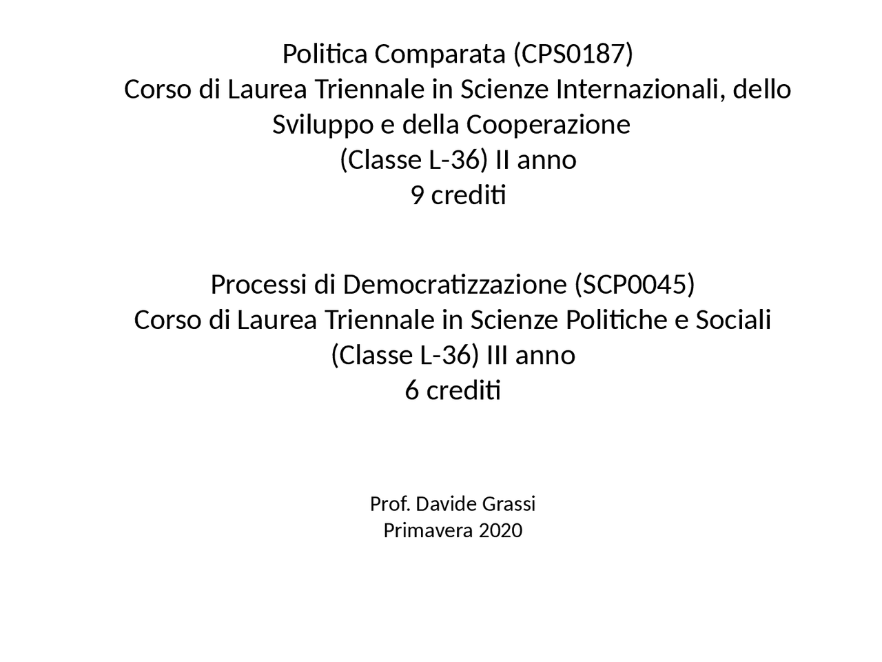 Politica Comparata 1a Parte Docsity