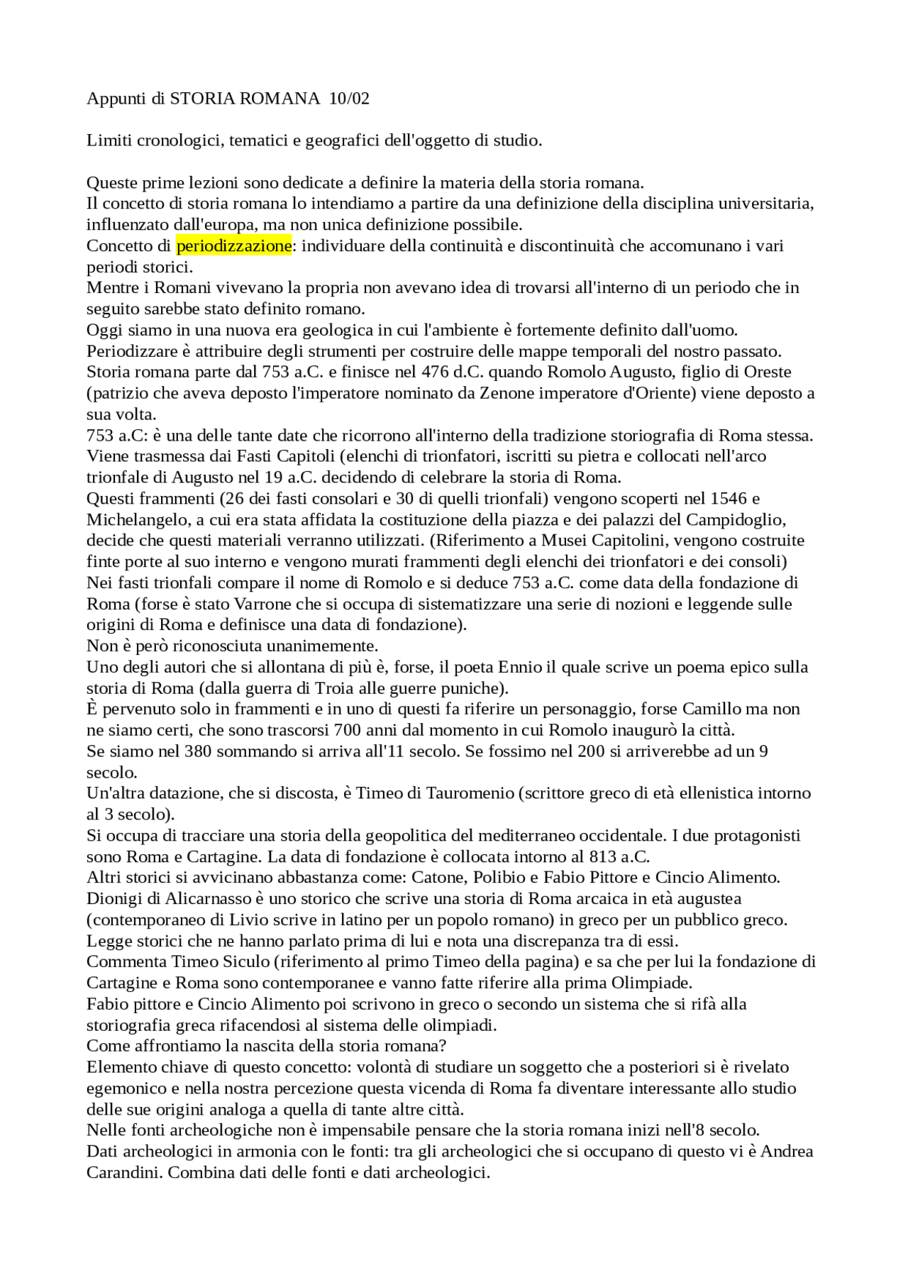 Appunti Presi A Lezione Docsity