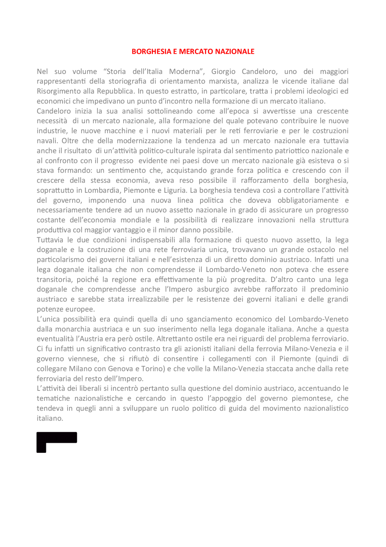 Storia Per Maturità Docsity