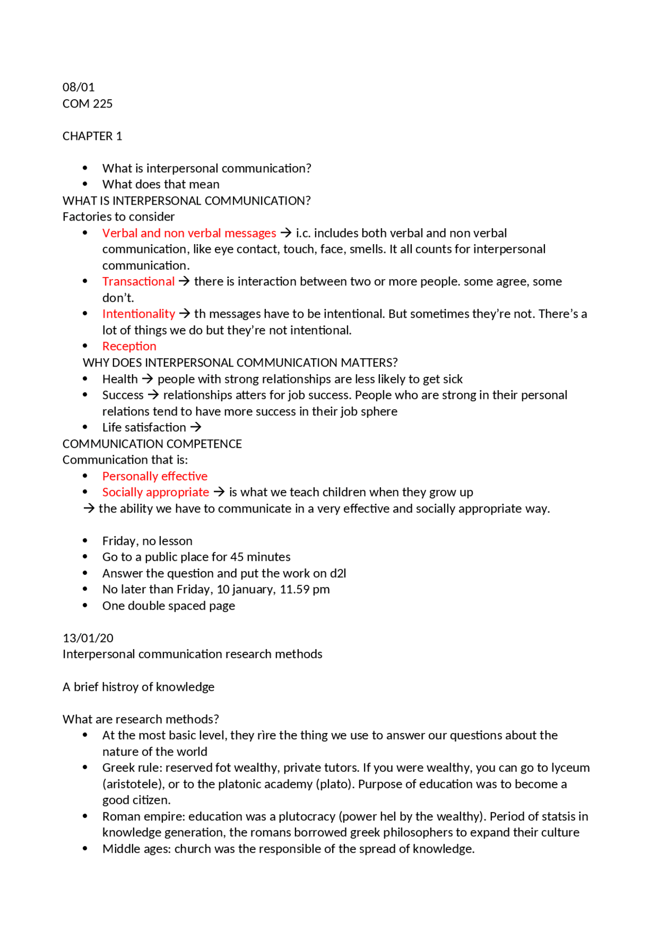 Interpersonal Communication Docsity