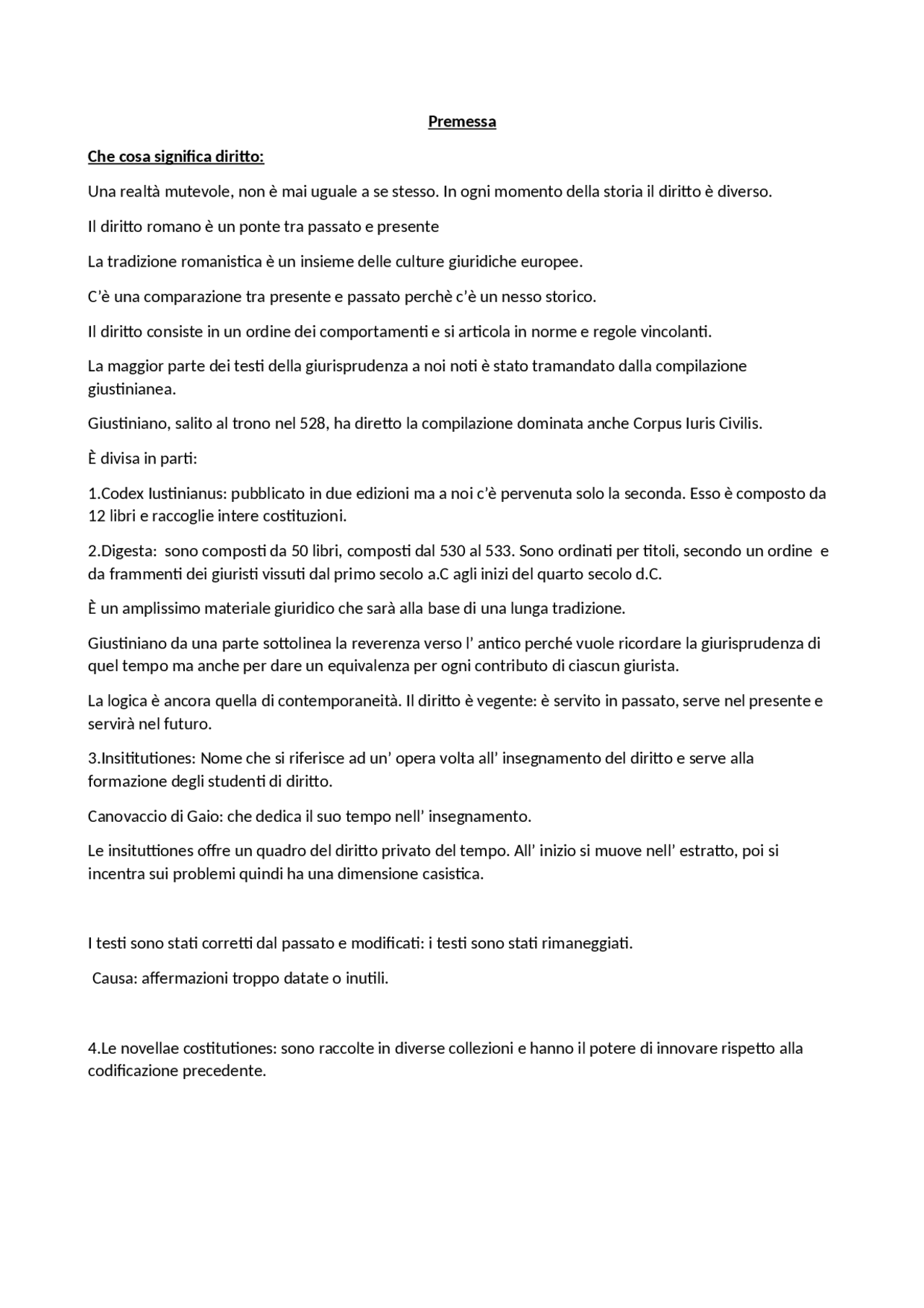Diritto Romano Riassunto Prima Parte Docsity