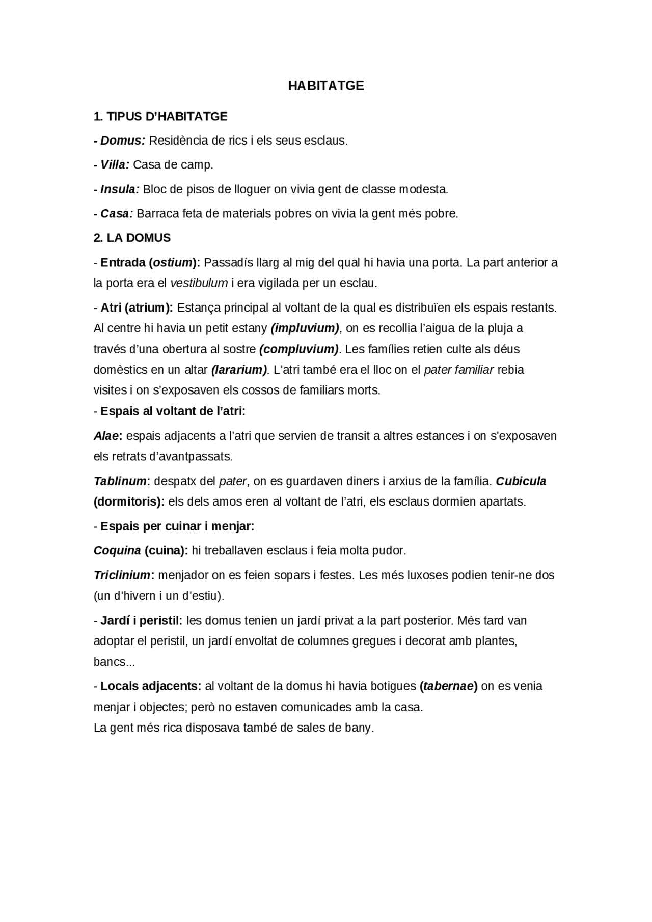 Cultura Llatina Selectivitat Docsity