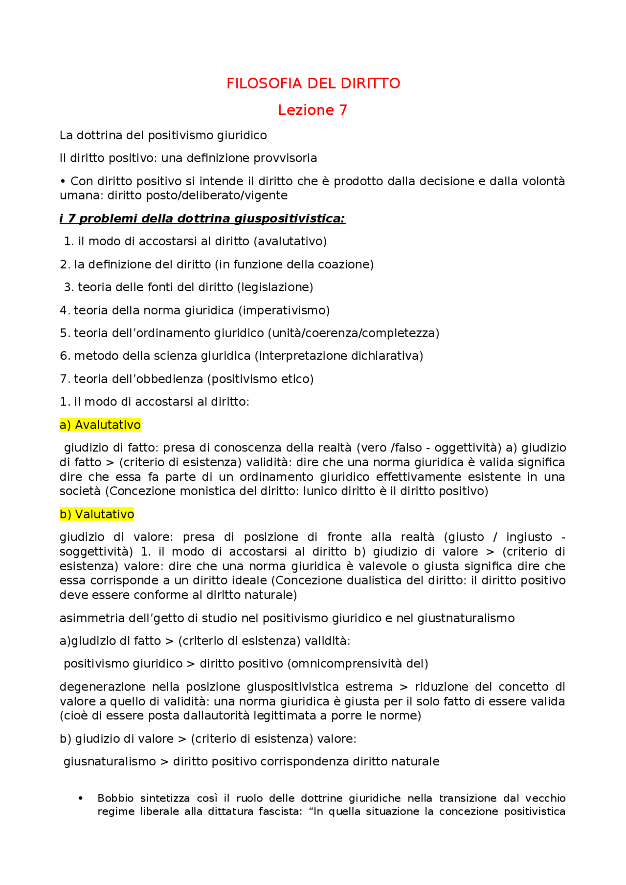 Filosofia Del Diritto Docsity