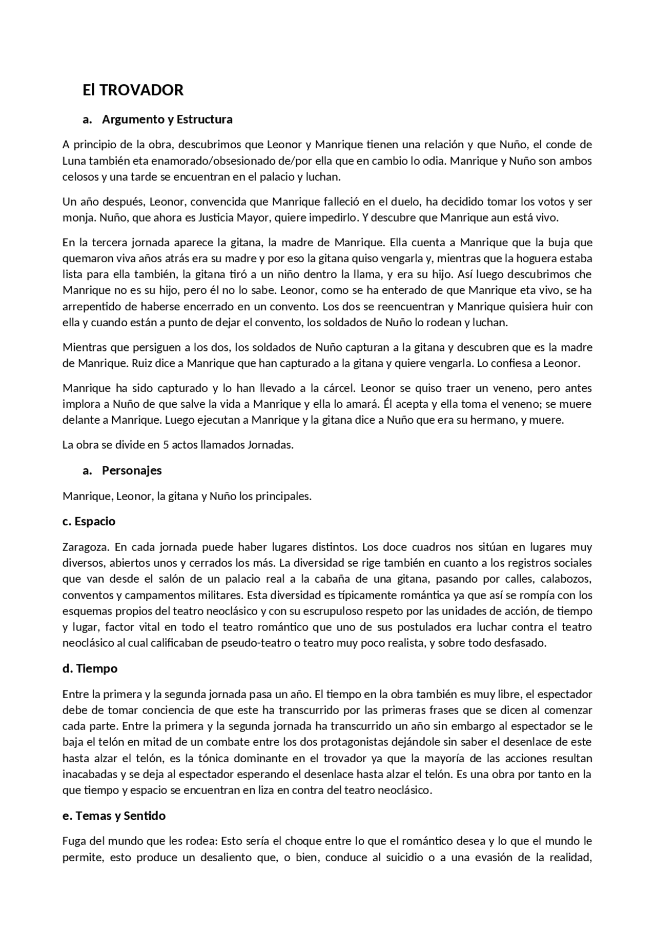 El Trovador - Antonio García Gutiérrez - Docsity