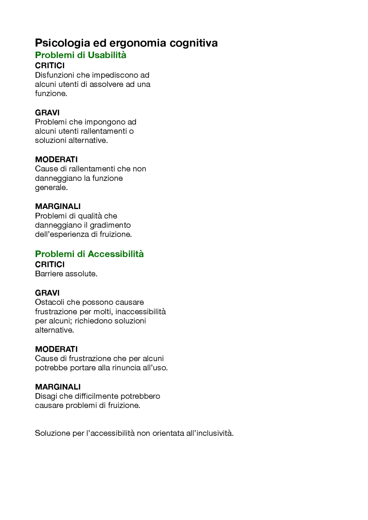 Psicologia Ed Ergonomia Cognitiva Docsity