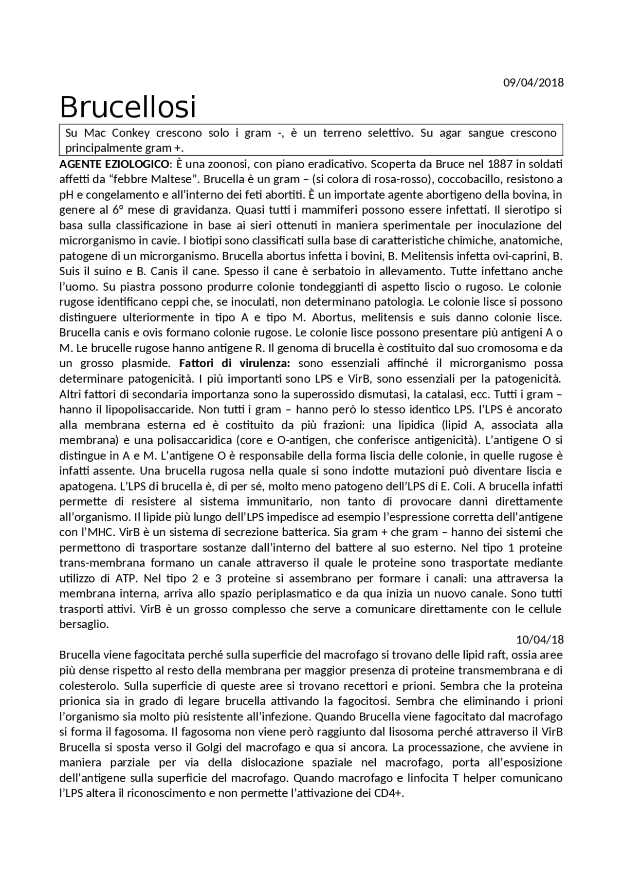 Appunti Di Malattie Infettive Veterinaria Unipr Docsity
