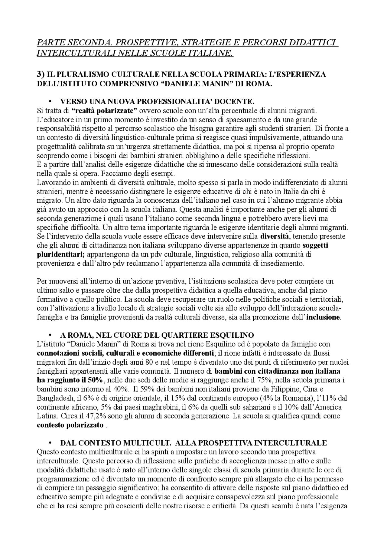 Mondo A Scuola Seconda Parte Docsity