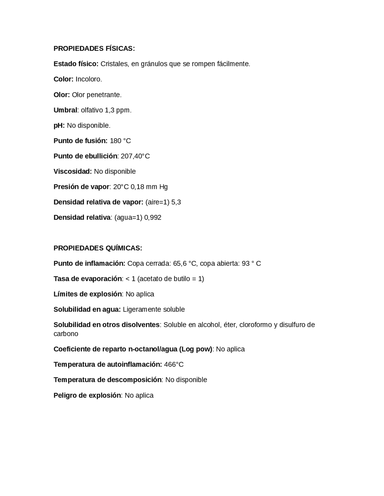 Propiedades del alcanfor | Apuntes de Química | Docsity