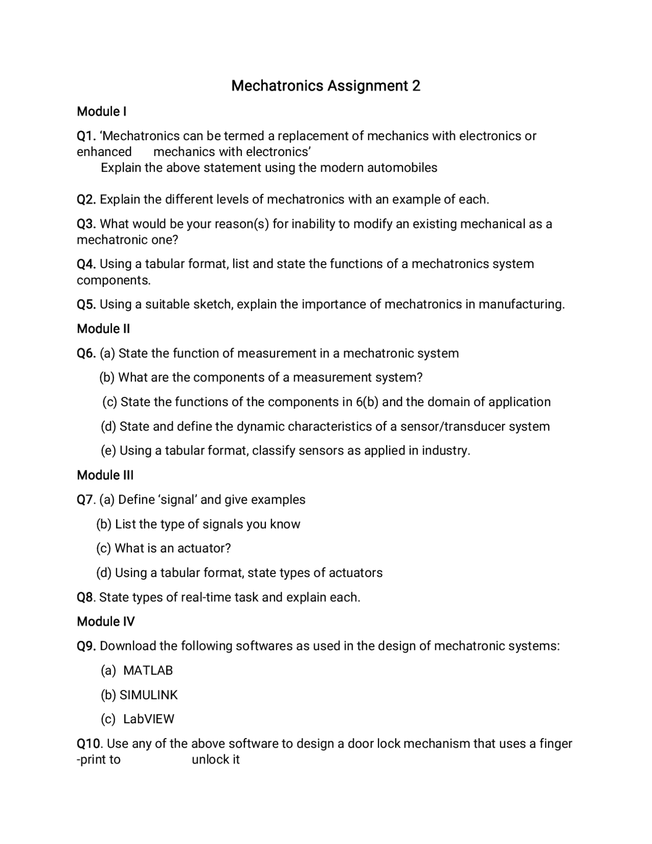 Basic mechanical systems in common electronics Mechatronics - Docsity