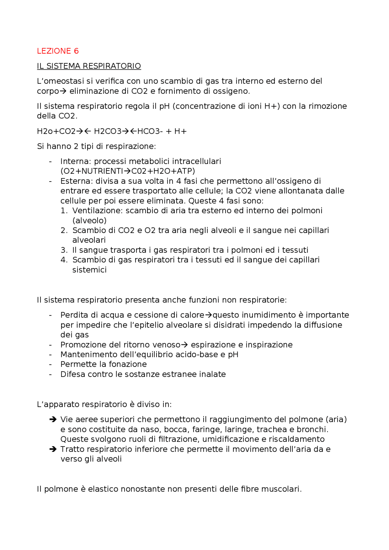 Apparato Respiratorio Docsity