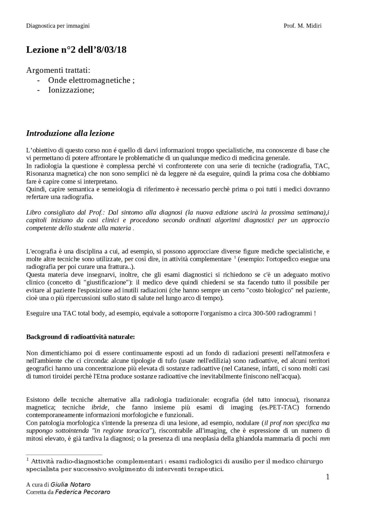 Diagnostica Per Immagini Docsity