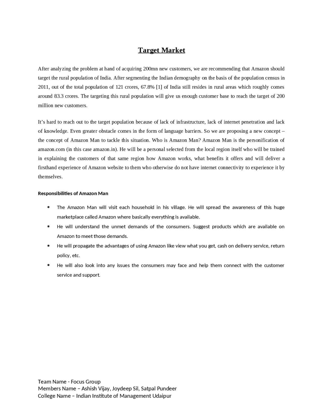 Amazon case study for management students - Docsity