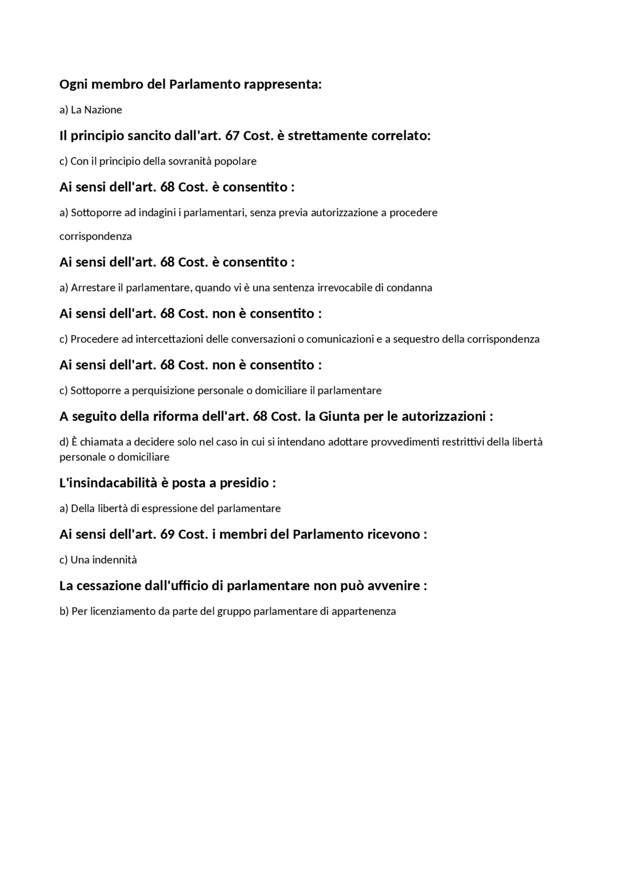 Diritto Pubblico Banca Dati Unipegaso Docsity