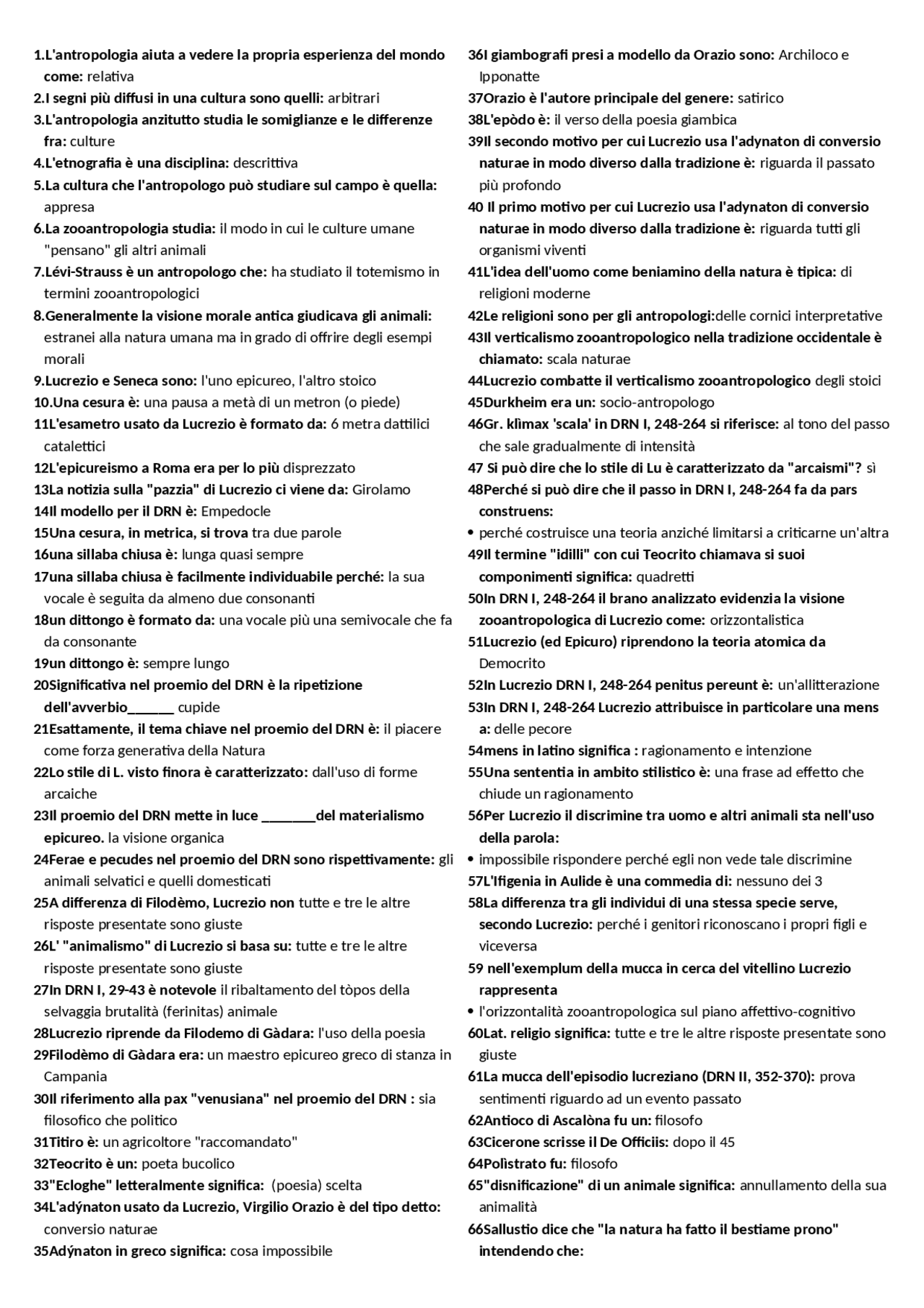 Set Domande Esame Di Latino Esercizi Di Lingua Latina Docsity