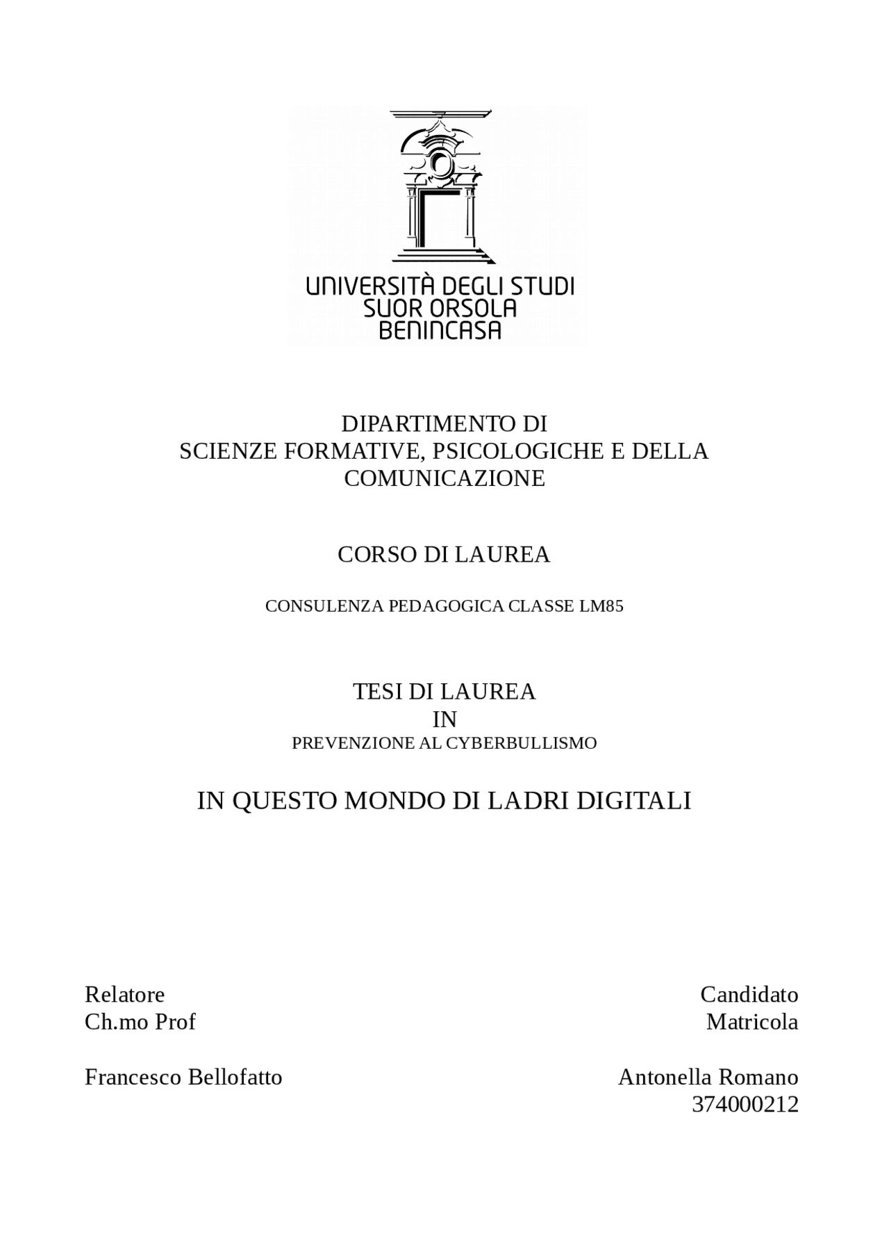 In questo mondo di ladri digitali - Docsity