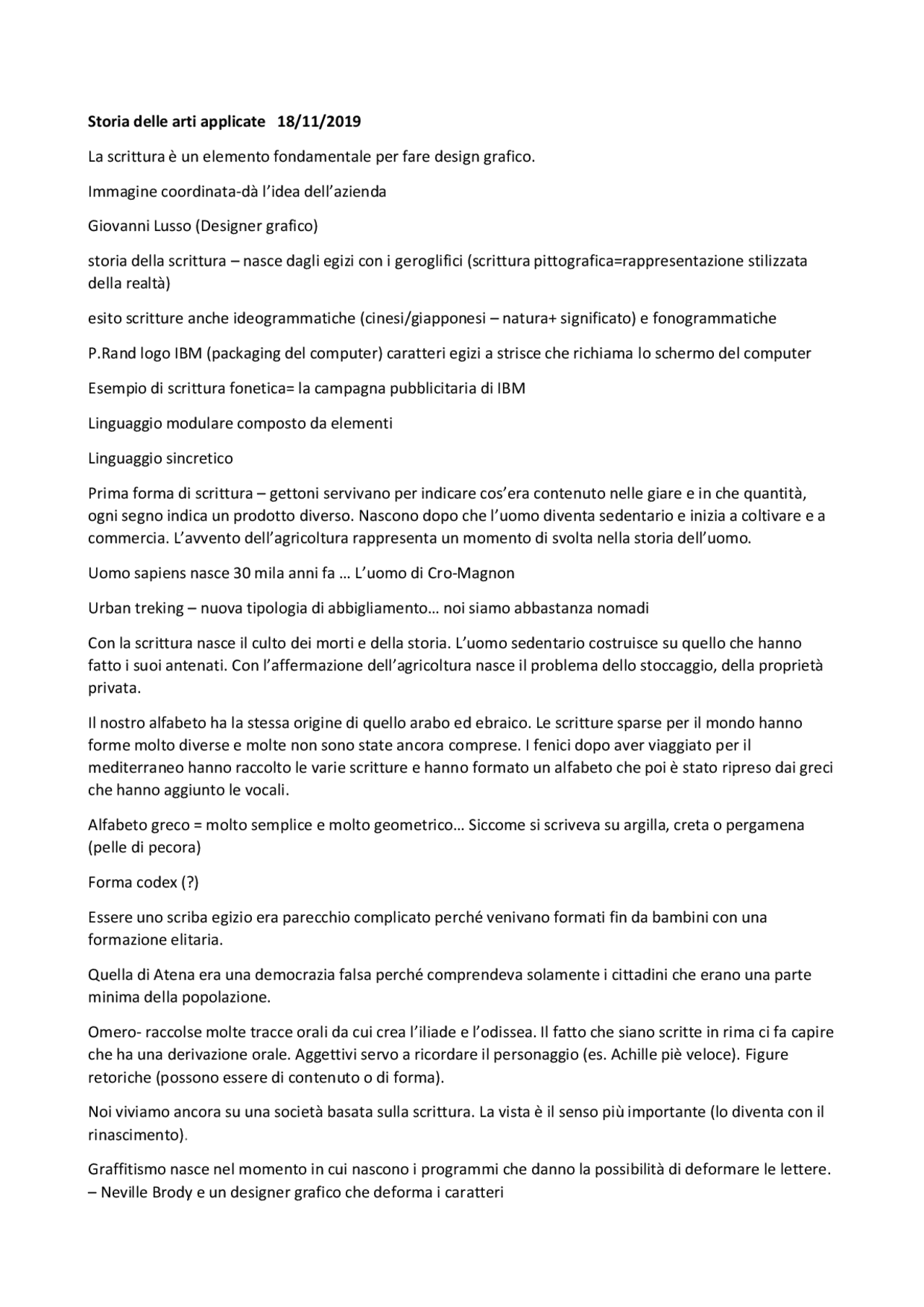 Appunti Sui Caratteri Docsity
