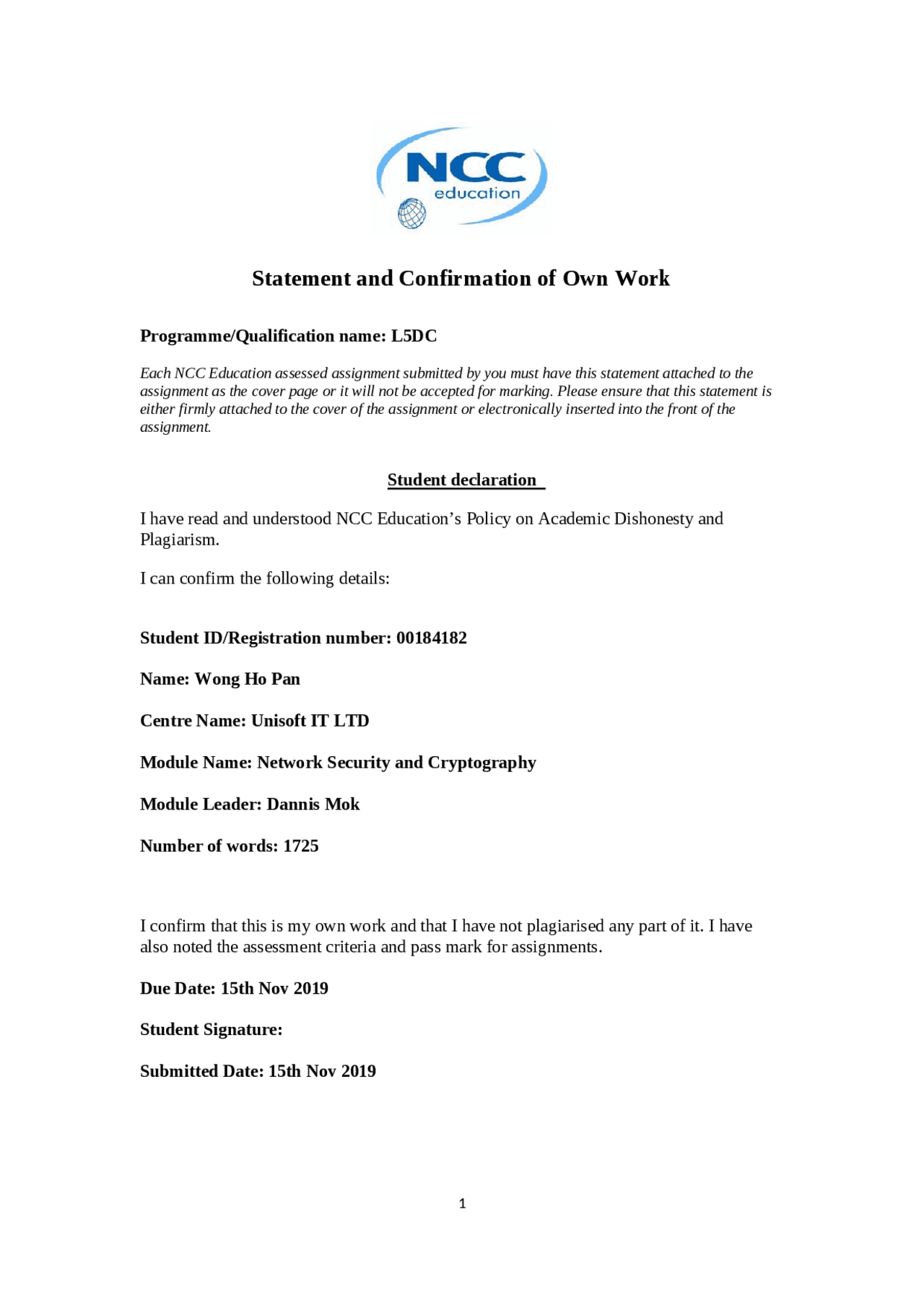 Network Security And Cryptography Exercises Network Security Docsity