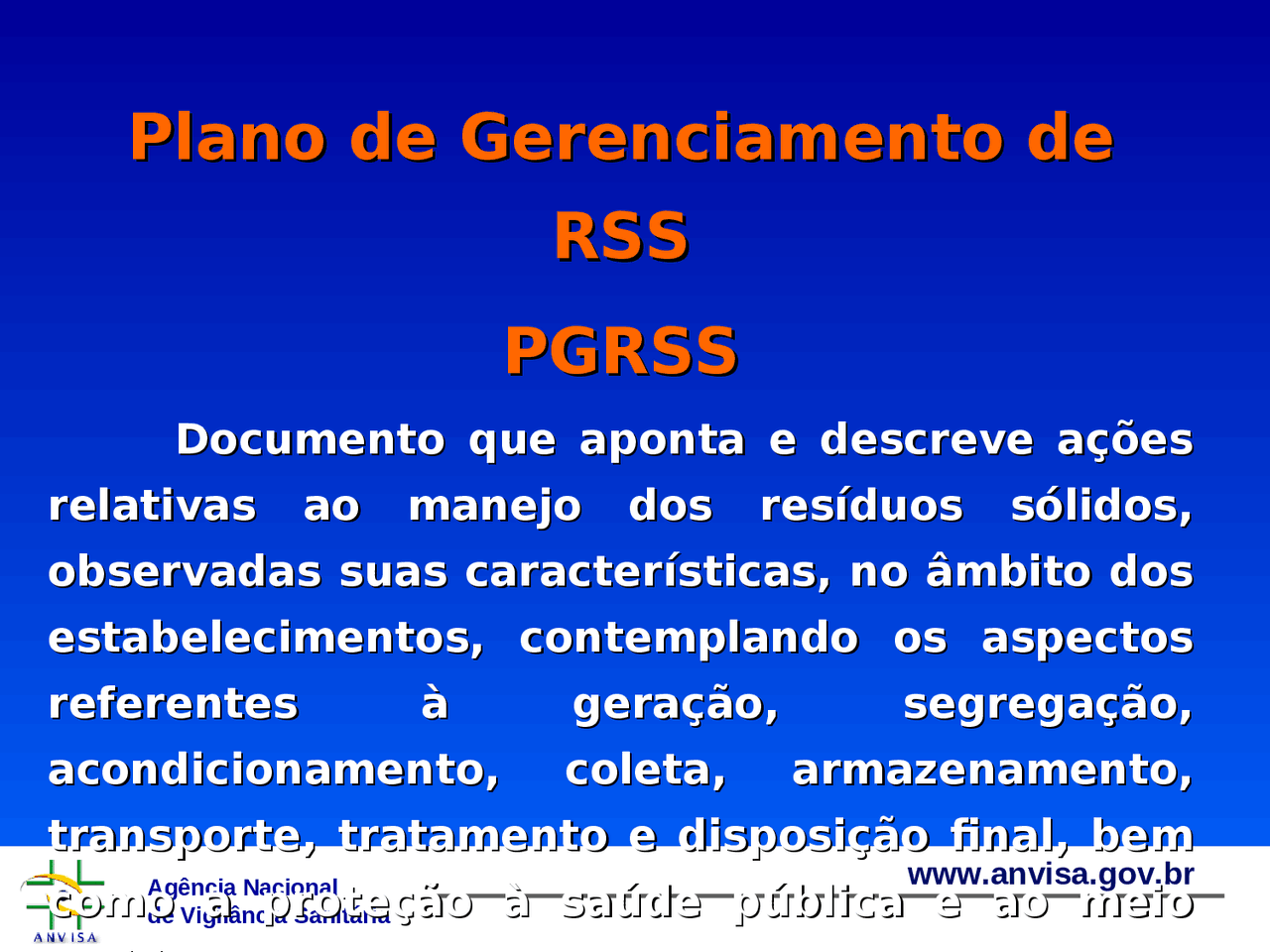 Criação de PGRSS Passo a Passo. - Docsity