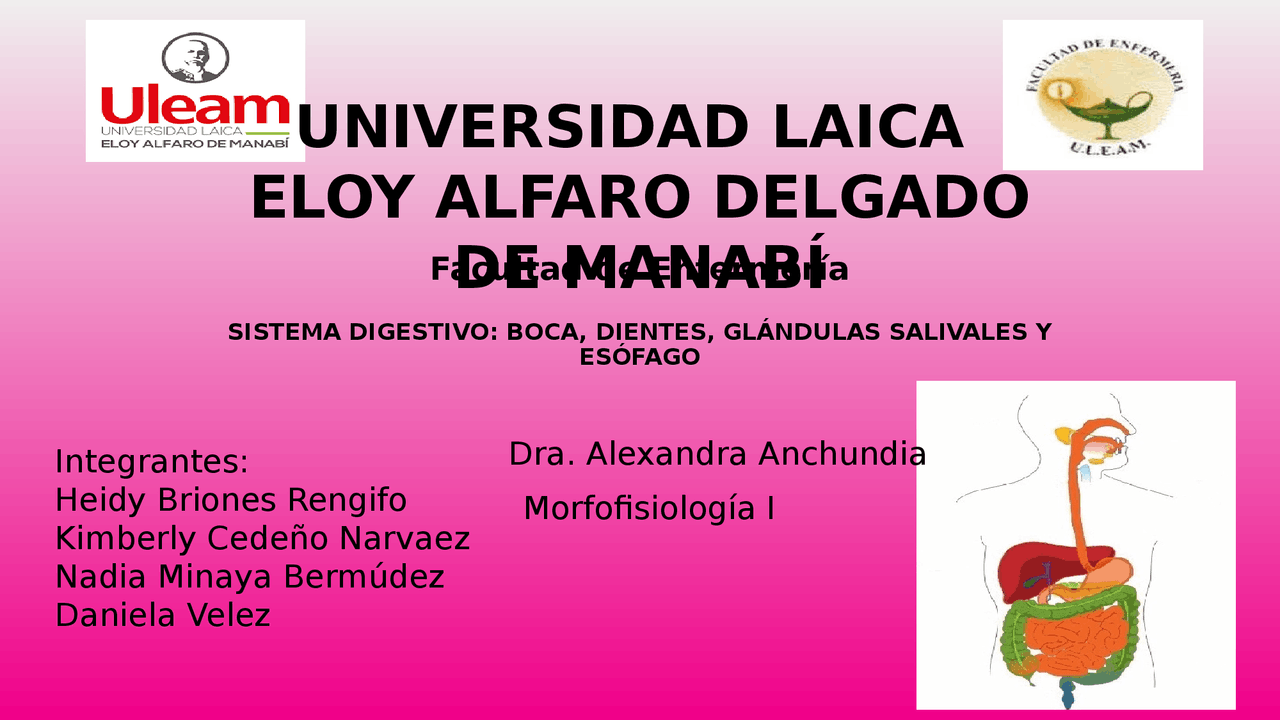 Anatomia y Fisiologia del Esofago con sus partes - Docsity