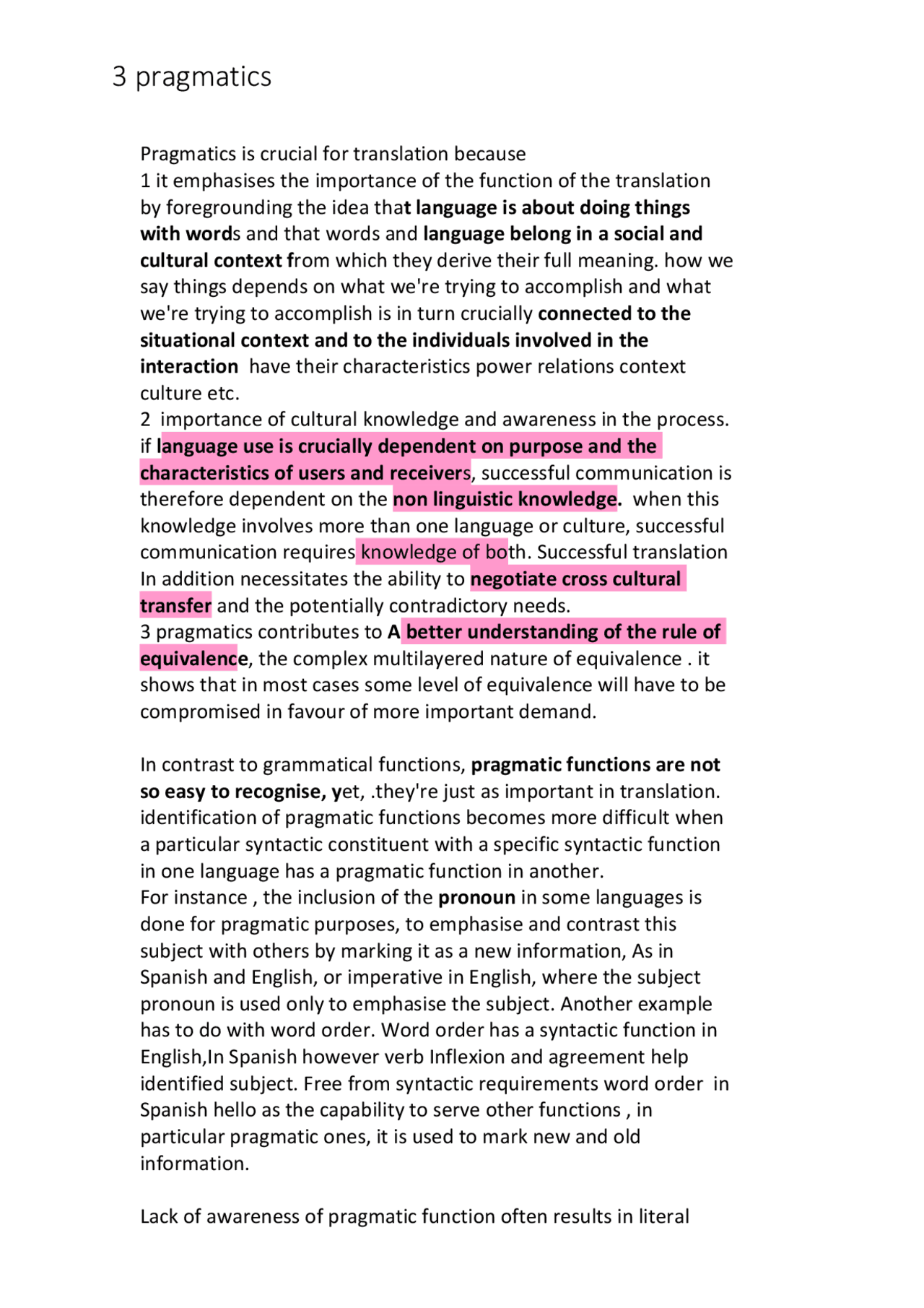 Riassunti Fundamentals Of Translation Docsity