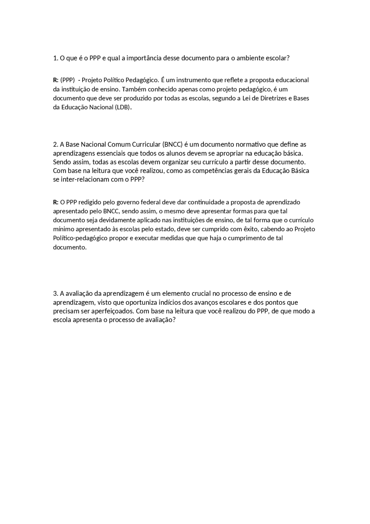 1. O que é o PPP e qual a importância desse documento para o ambiente ...