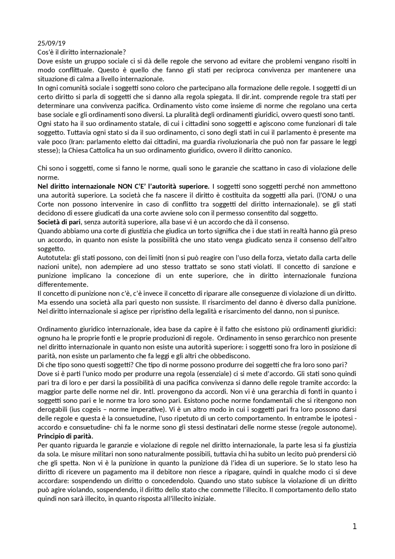 Appunti Diritto Internazionale Unipd Pietrobon Docsity