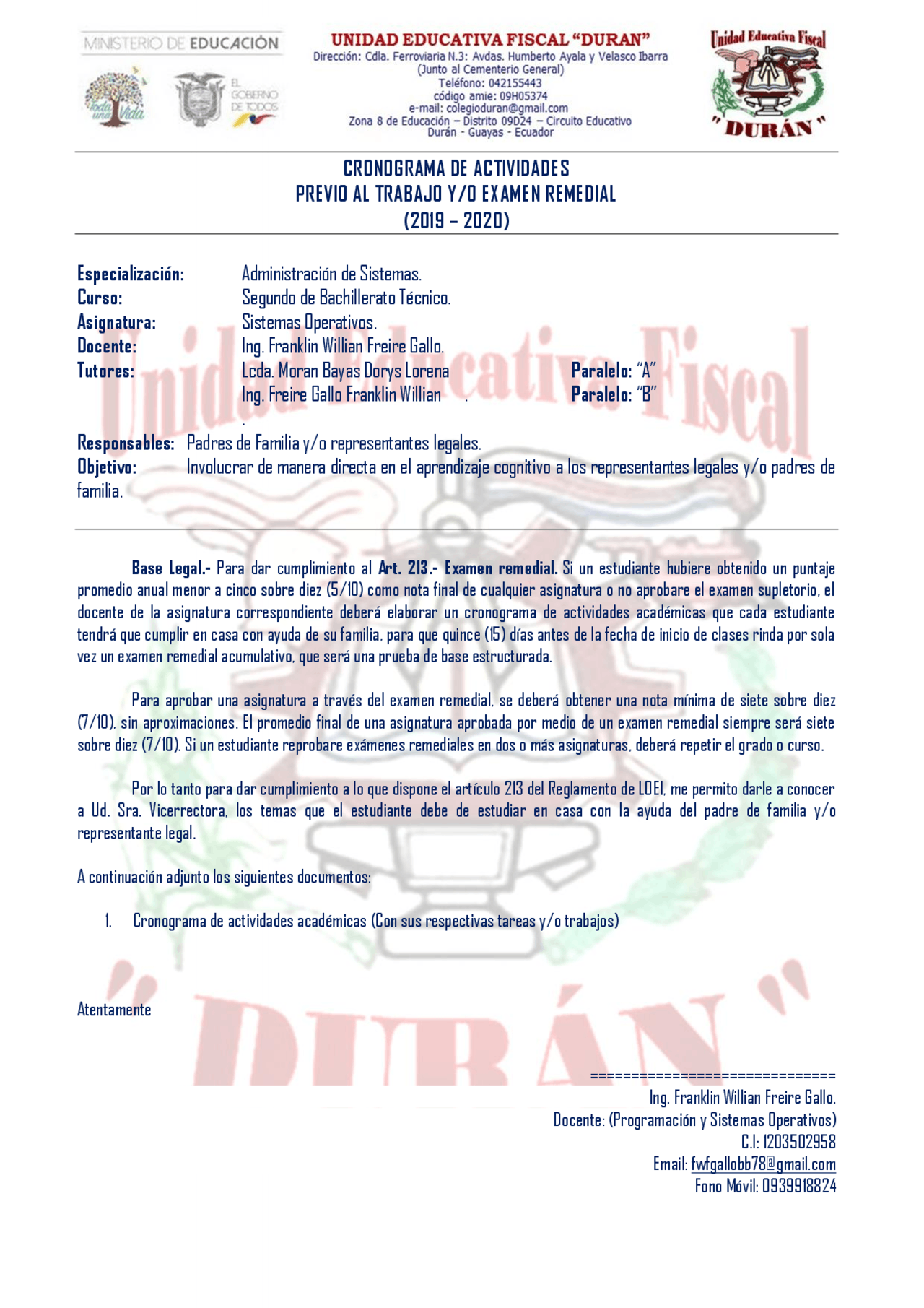 PLAN REMEDIAL Y ACTIVIDADES-UEFD - Docsity