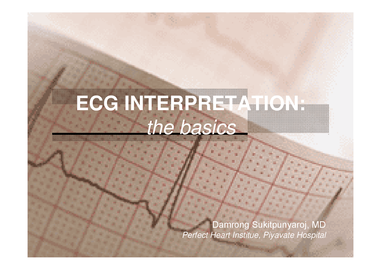 Normal Ecg Interpretation Docsity